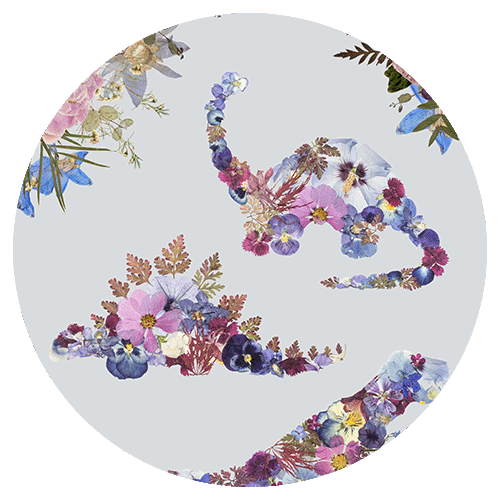 Dinosaurs Collection | Floral Dinosaur Blankets, Prints & more ...