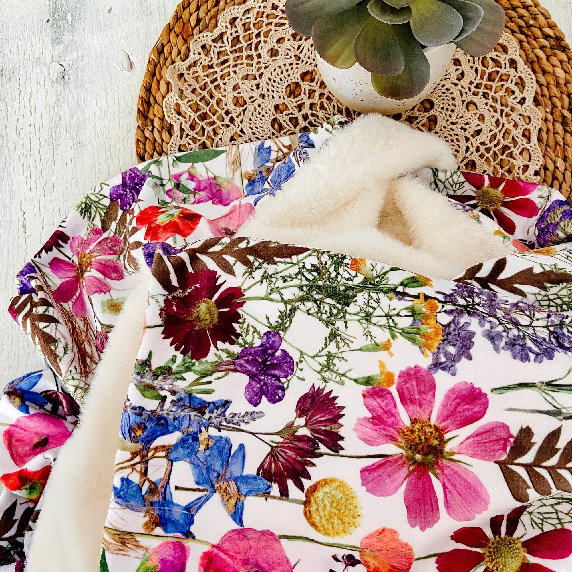 Meadow Bloom Throw Blanket - Oxeye Floral Co.